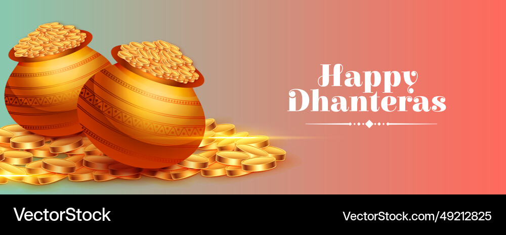 Hindu religious dhanteras event wallpaper Vector Image
