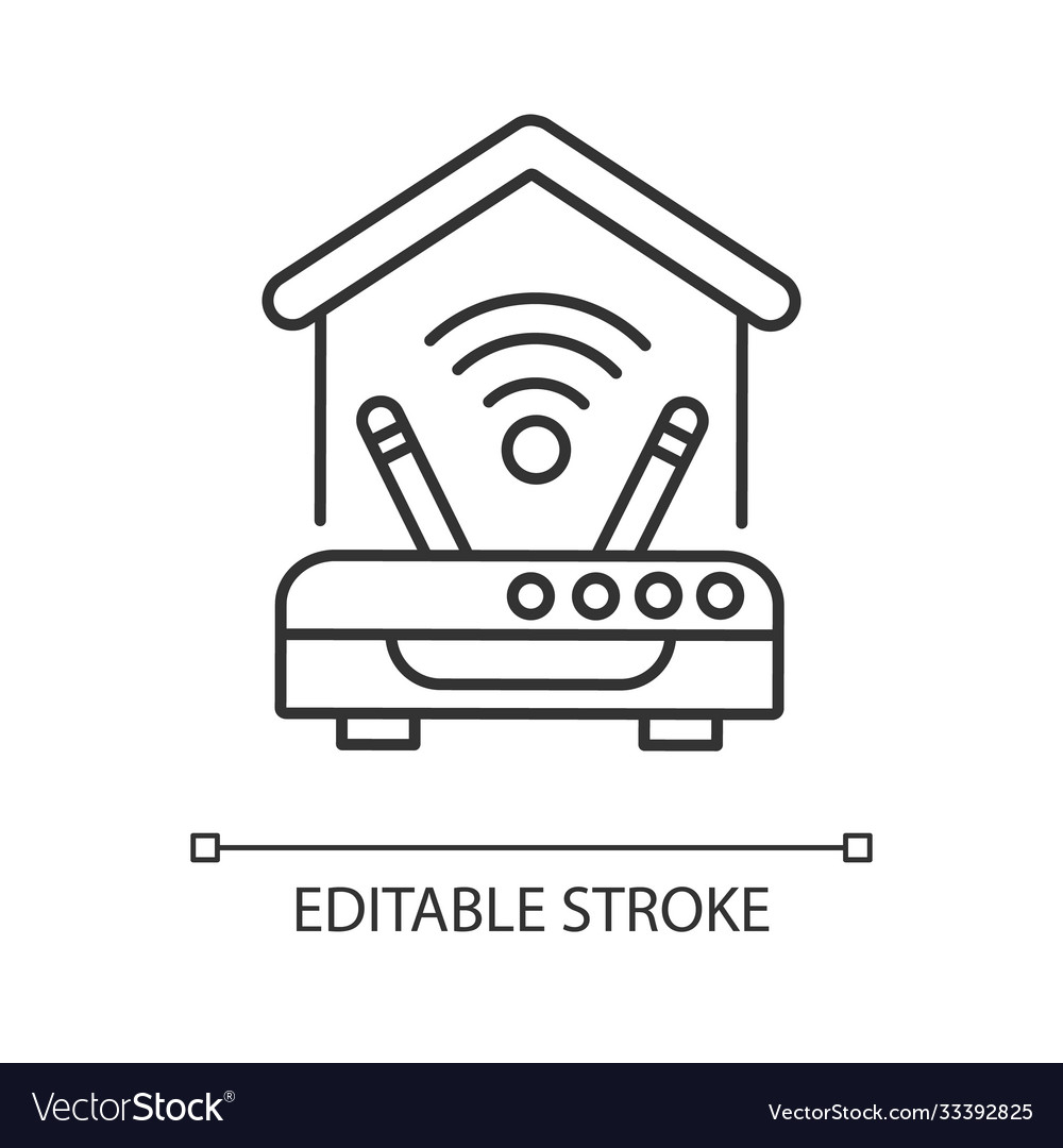 Internet connection linear icon Royalty Free Vector Image