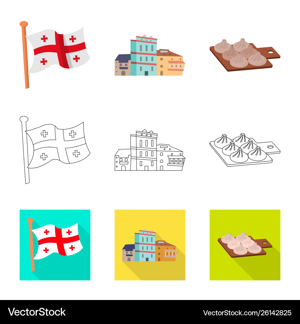 Isolated object culture and sightseeing logo Vector Image