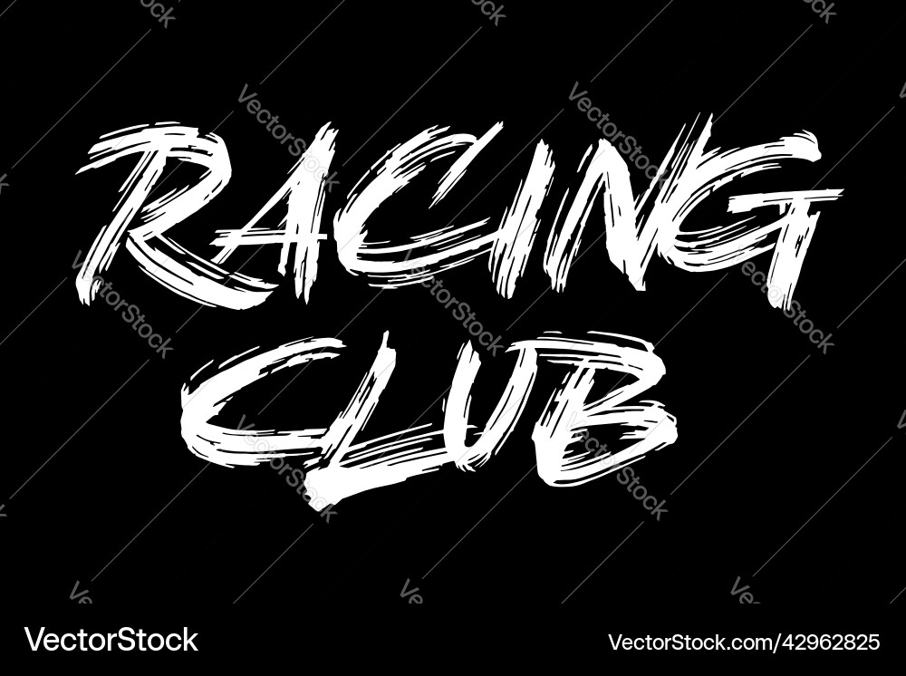Racing club logo design Royalty Free Vector Image
