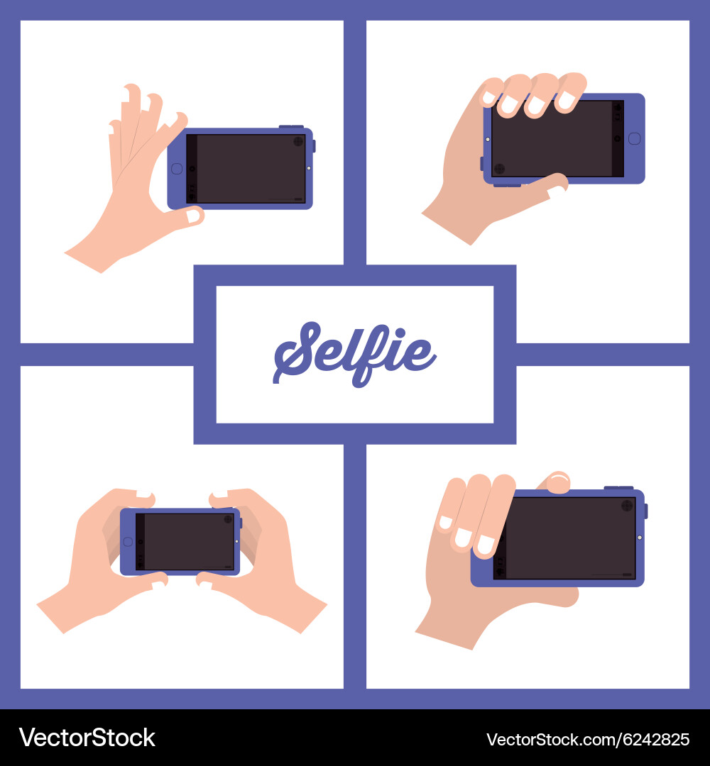 Selfie design Royalty Free Vector Image - VectorStock