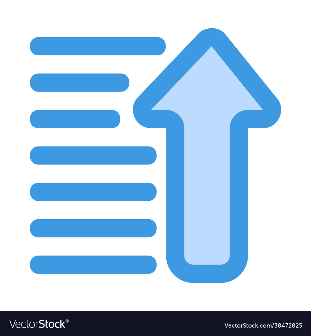 Sorting icon in blue style for any projects 1 Vector Image