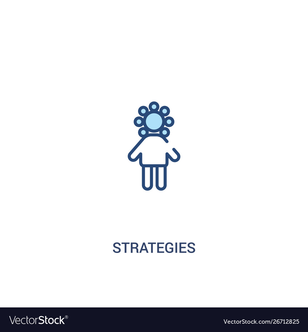 Strategies concept 2 colored icon simple line Vector Image