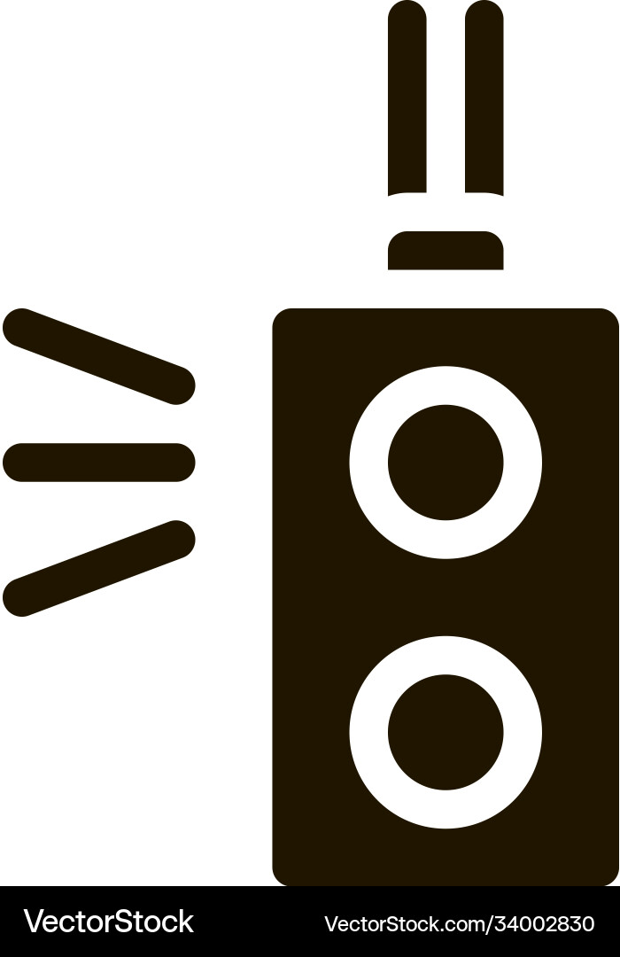 Colour light signal metallurgical icon Royalty Free Vector