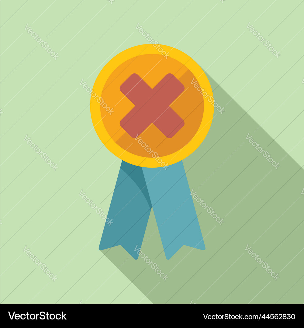 Dislike emblem icon flat social media Royalty Free Vector