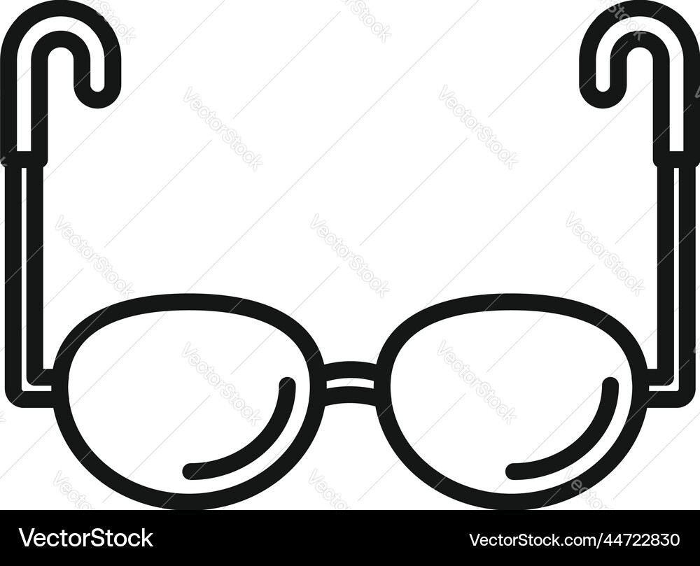 Eyeglasses icon outline eye sight Royalty Free Vector Image