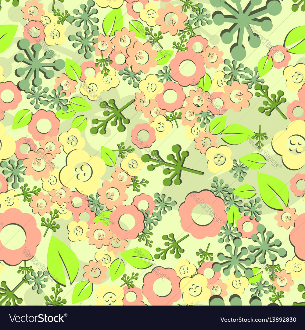 Flower seamless pattern spring Royalty Free Vector Image