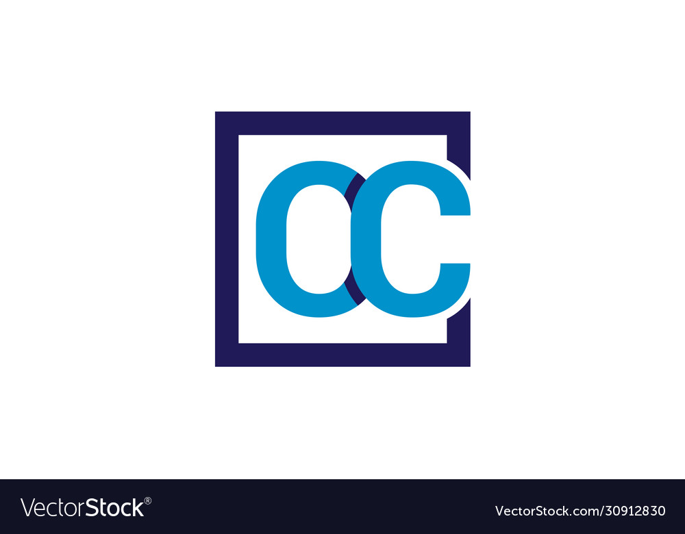 Initial monogram letter o c logo design template Vector Image