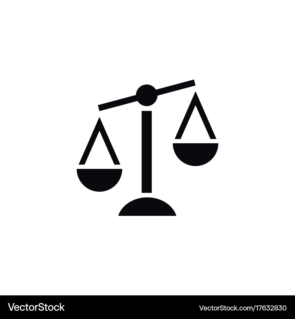 Isolated court icon balance element can Royalty Free Vector