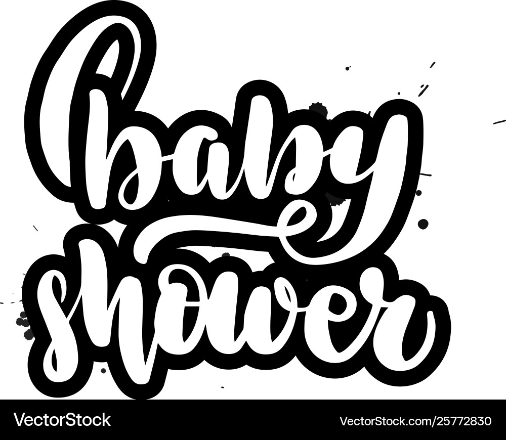 Lettering baby shower Royalty Free Vector Image