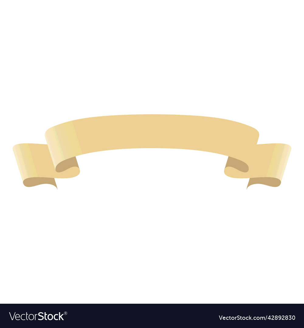 Roll scroll ribbon flat high quality Royalty Free Vector