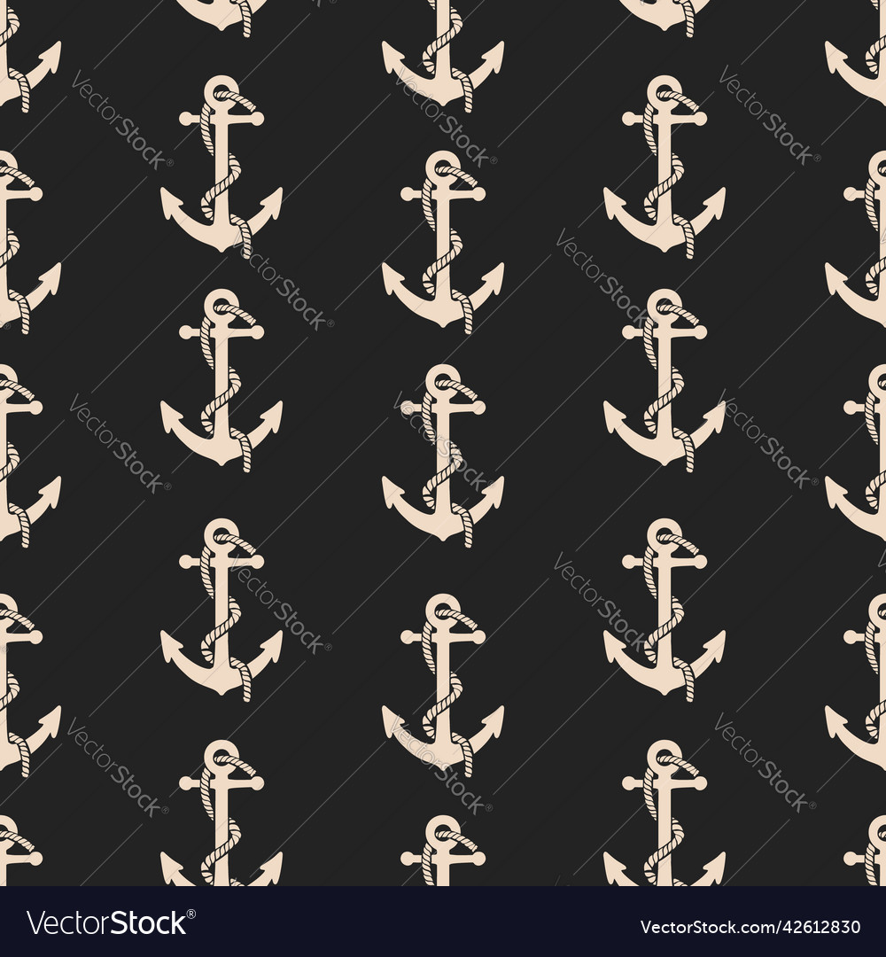 Seamless pattern with anchors nautical theme Vector Image
