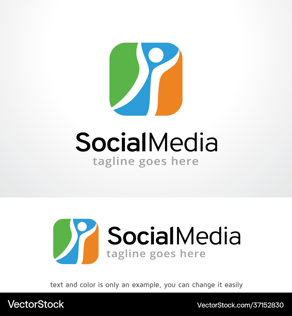 Social media logo template design emblem Vector Image