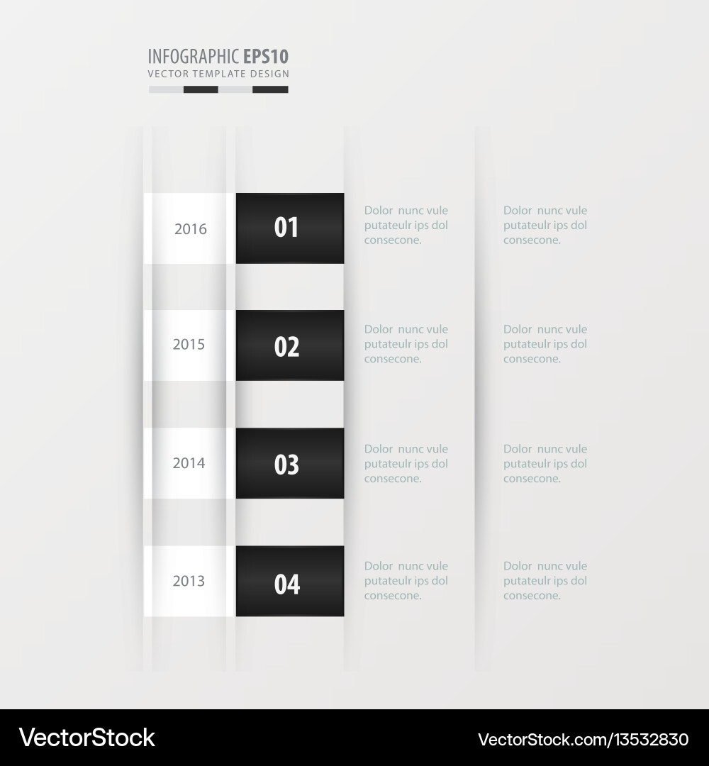Timeline design design black and white color Vector Image