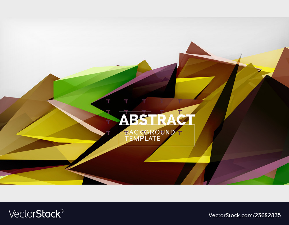 3d triangle geometric background design modern Vector Image