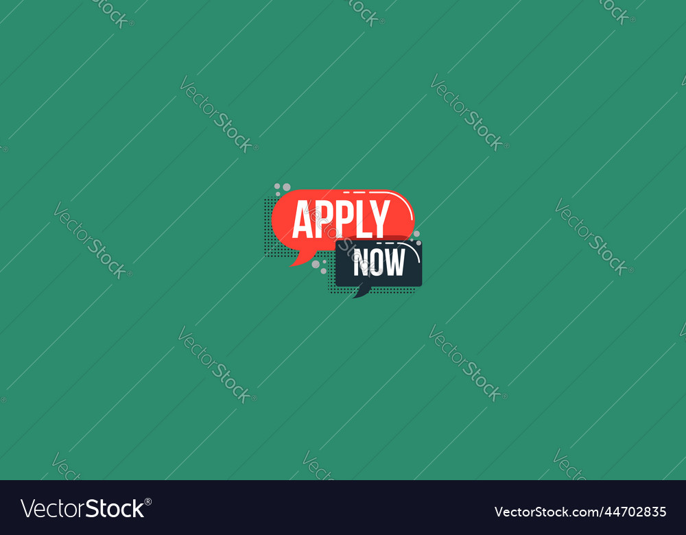 Apply now button flat design Royalty Free Vector Image