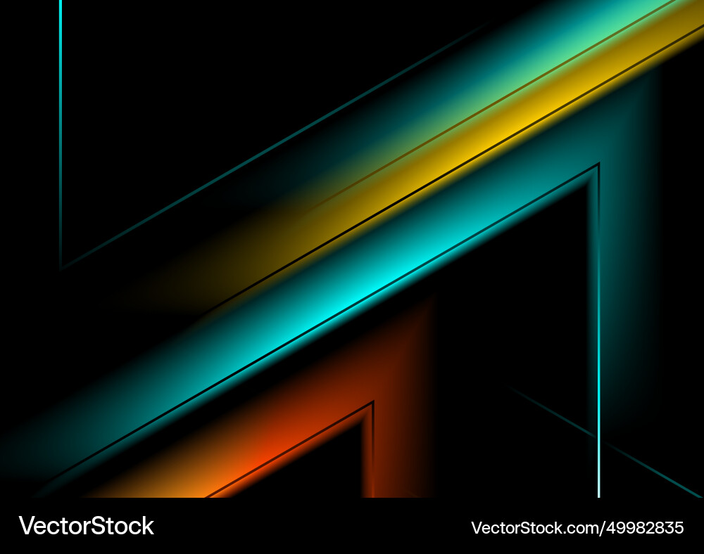 Black abstract concept background with colorful Vector Image
