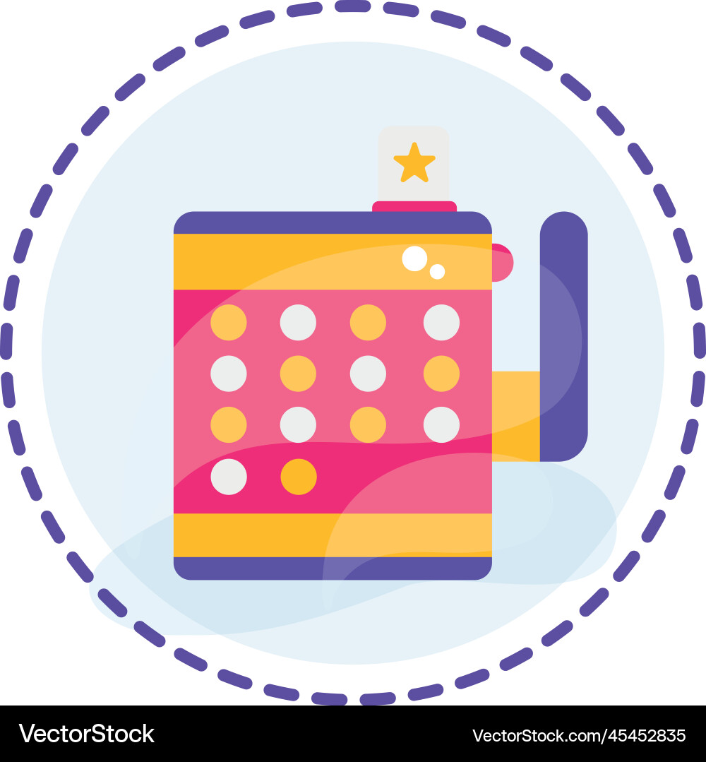 Isolated colored surprise box toy icon flat design