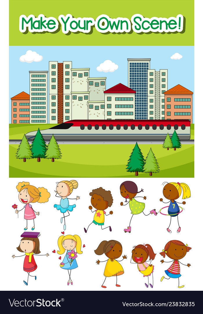 Make your own scene Royalty Free Vector Image - VectorStock