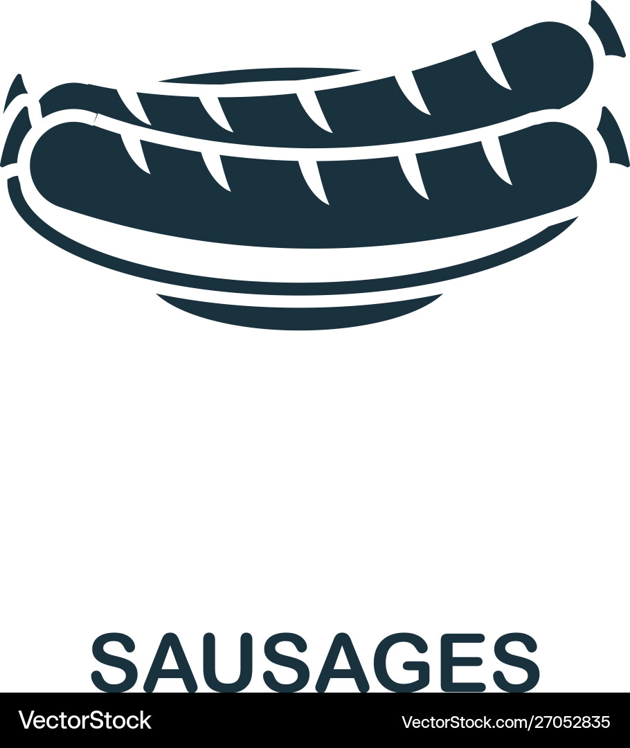 Sausages icon symbol creative sign from Royalty Free Vector
