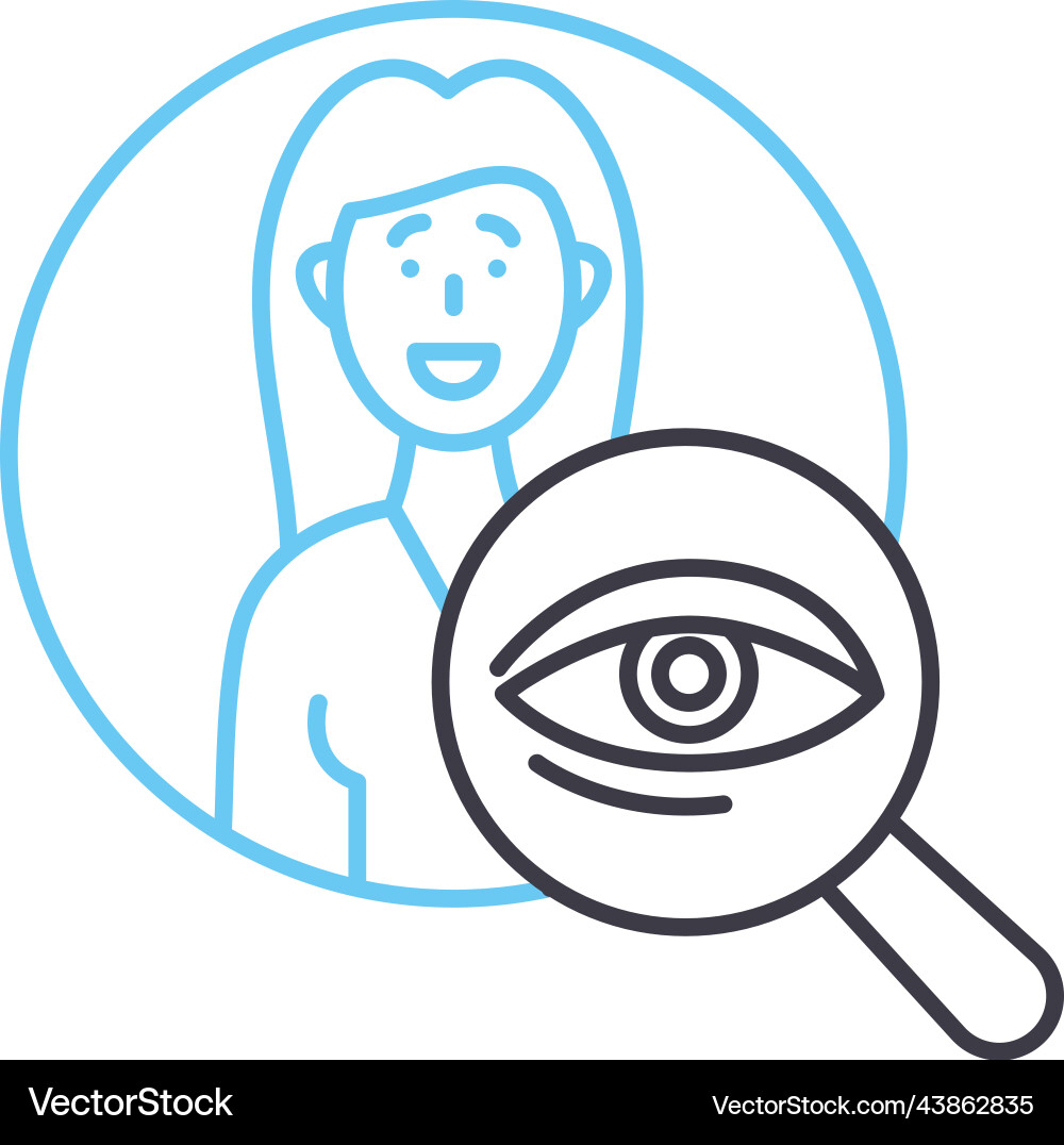 Search line icon outline symbol Royalty Free Vector Image
