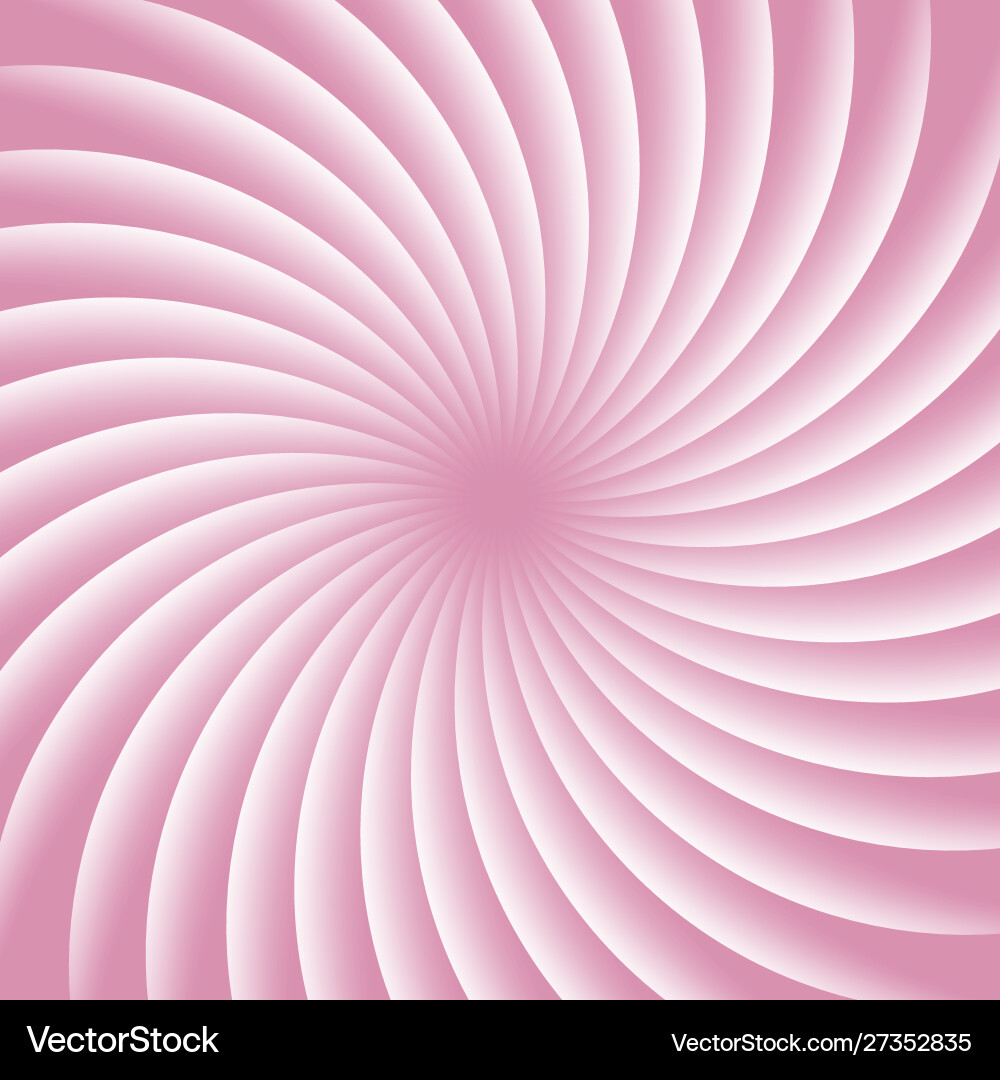 Soft pink and white rotating hypnosis spiral Vector Image
