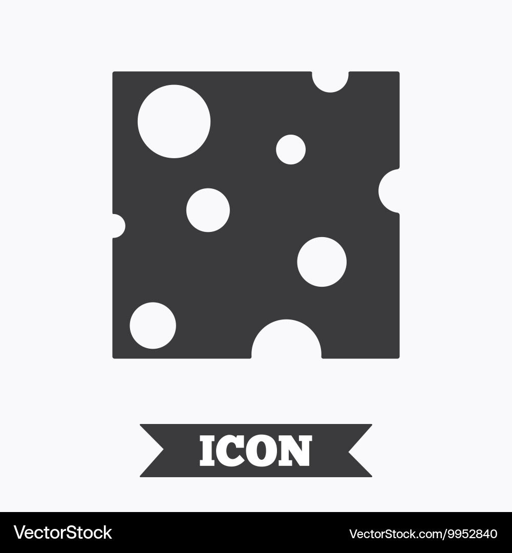Cheese sign icon slice of Royalty Free Vector Image