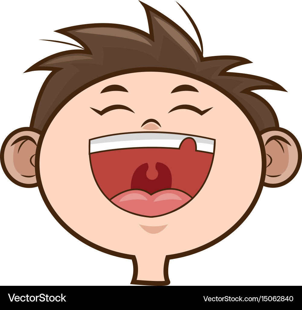 Children boy happy face celebration party Vector Image