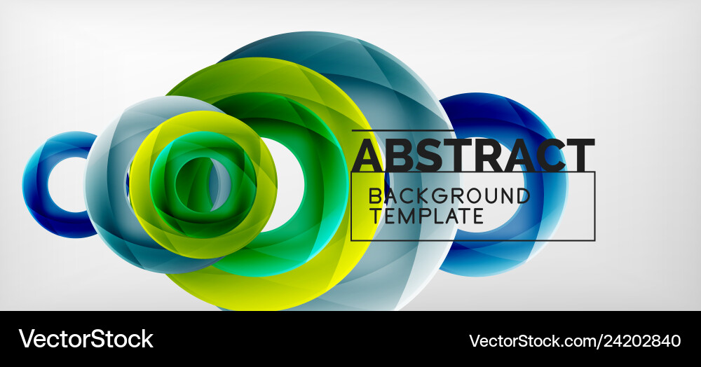 Colorful rings geometric abstract Royalty Free Vector Image