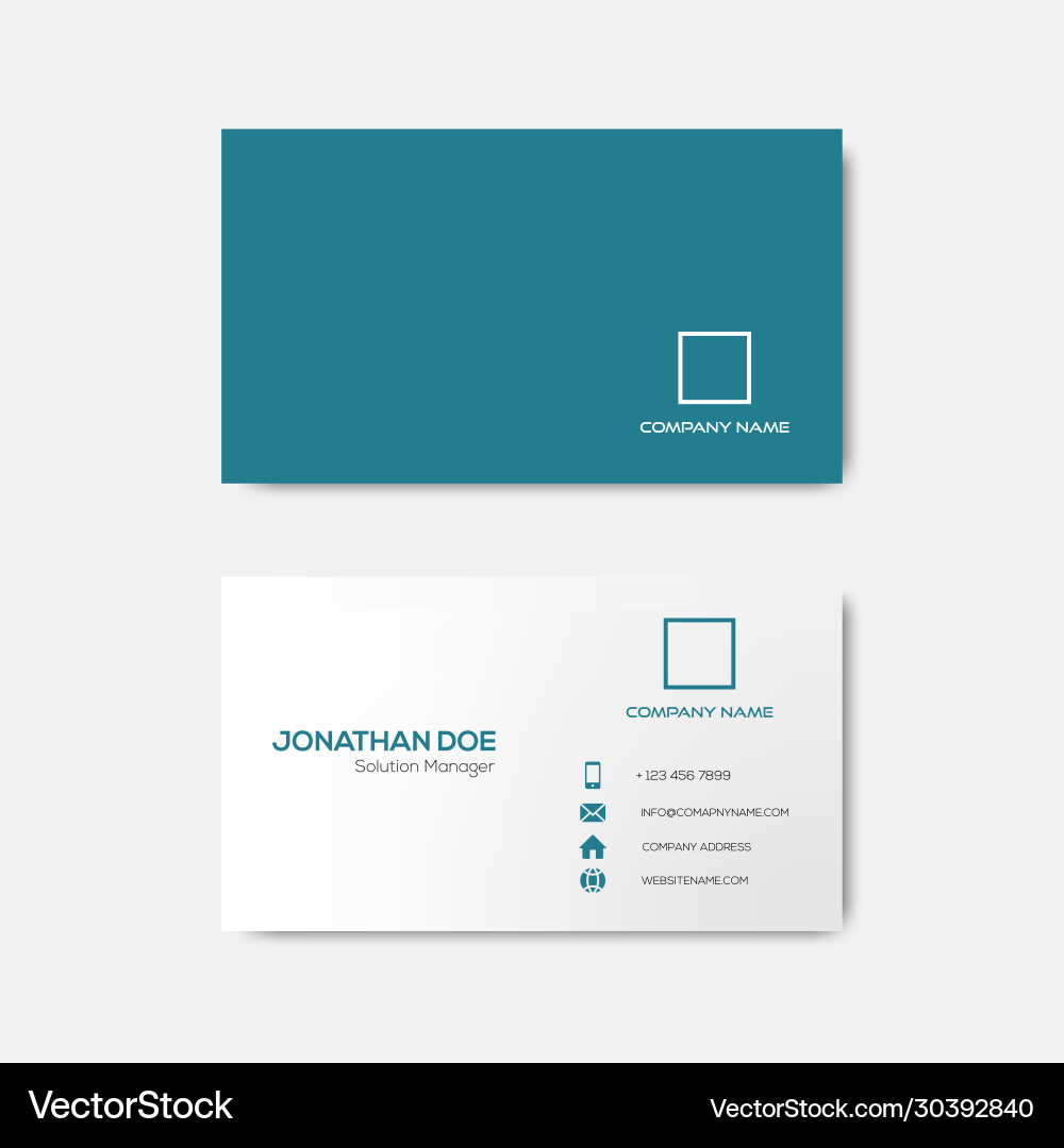 Corporate simple business card Royalty Free Vector Image