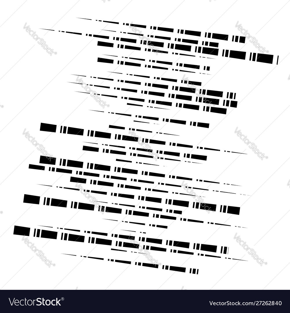 Dashed irregular lines segment horizontal stripes Vector Image