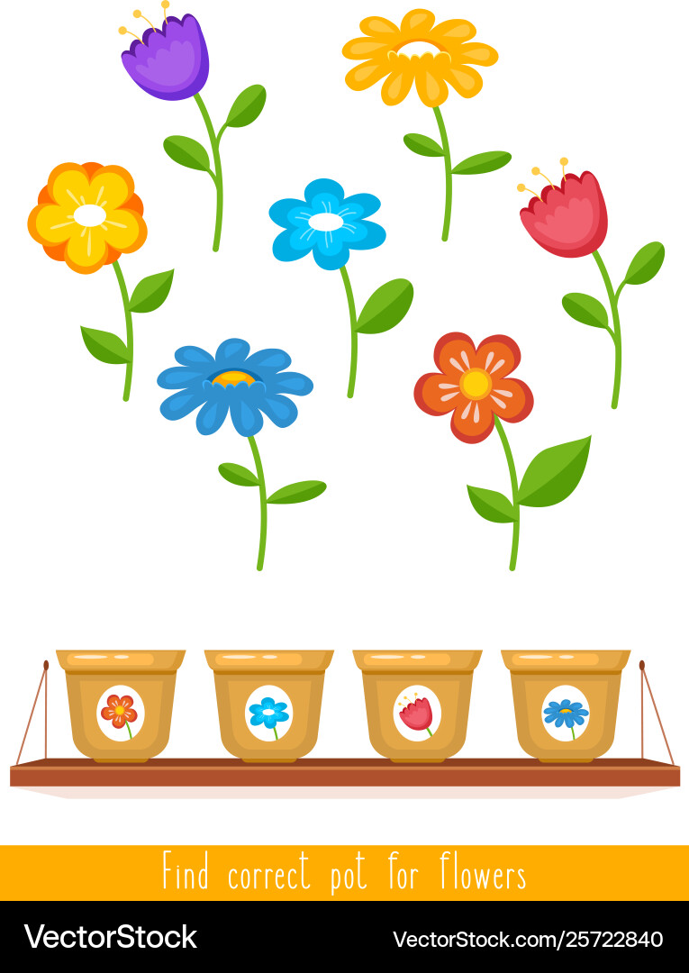 Educational children game matching for kids Vector Image