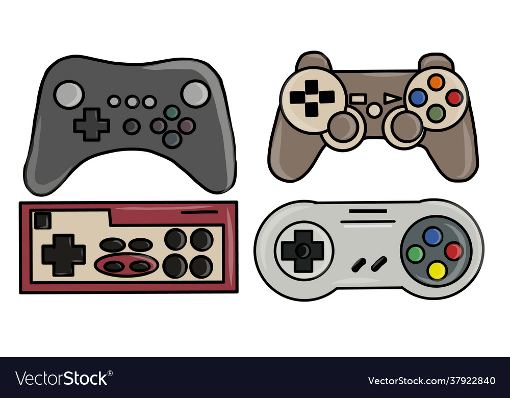 Game controller set Royalty Free Vector Image - VectorStock