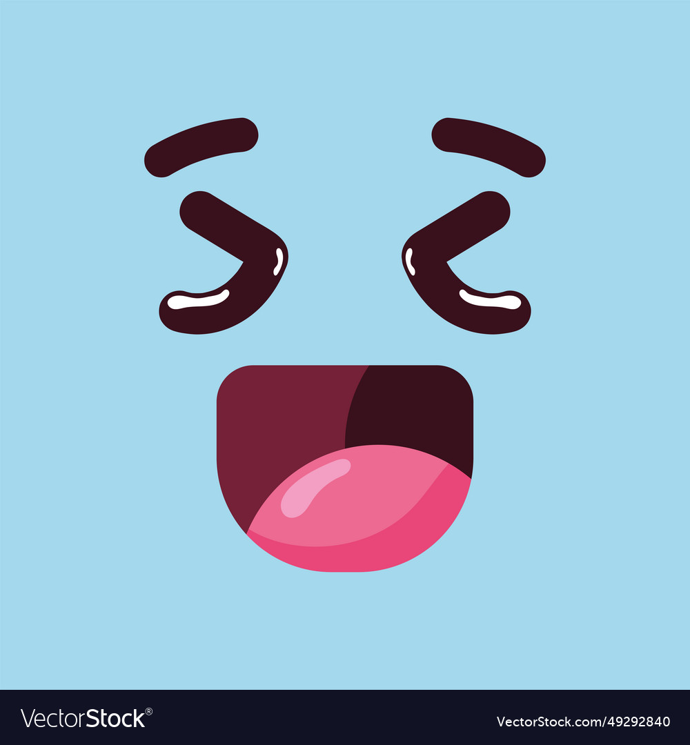 Isolated Cute Happy Facial Expression Royalty Free Vector