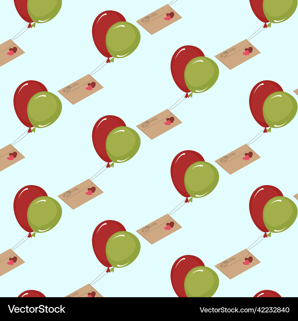 Mail envelope and balloon Royalty Free Vector Image