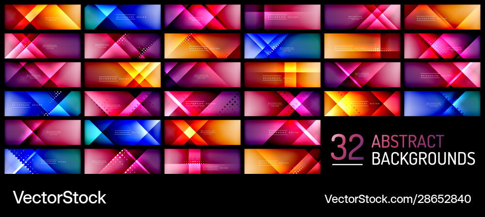 Mega set abstract backgrounds - squares Royalty Free Vector