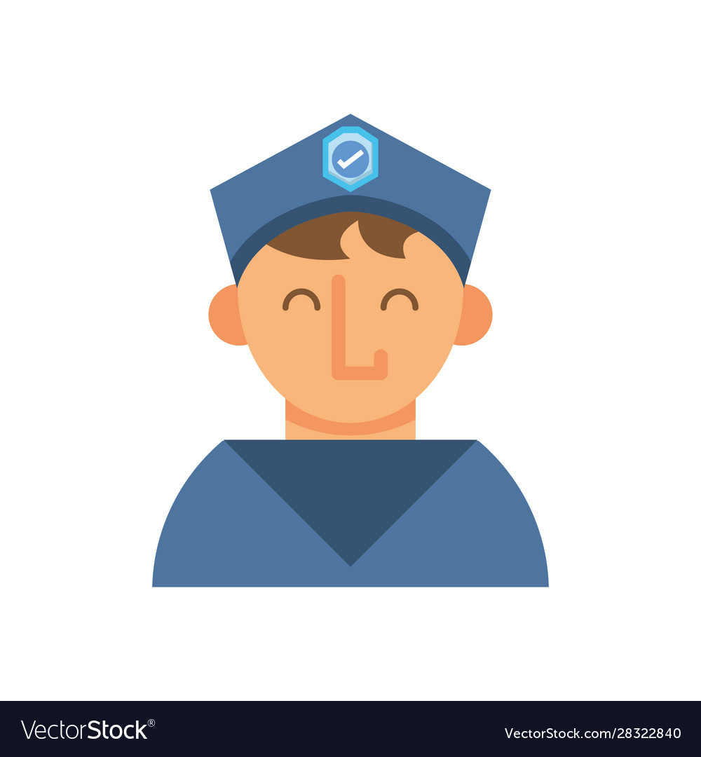 Postman worker character isolated icon Royalty Free Vector