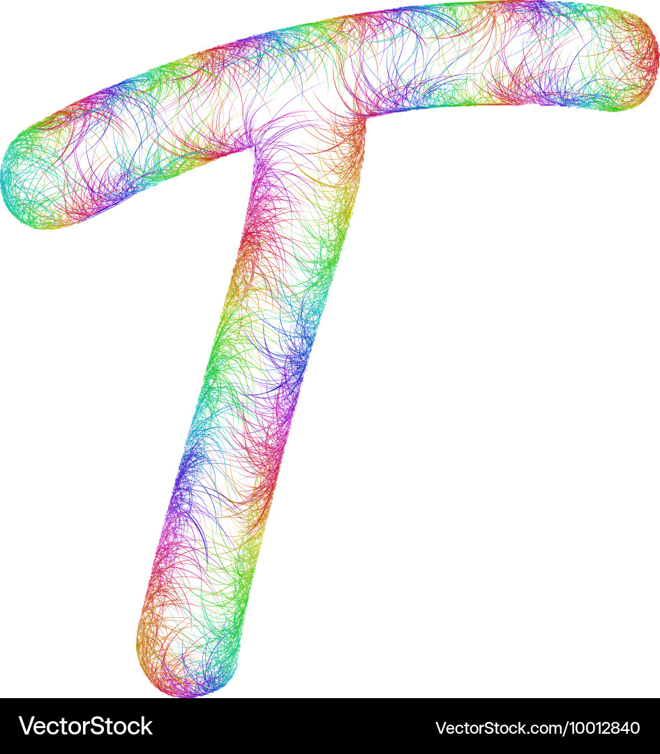 Rainbow Sketch Font Design Royalty Free Vector Image