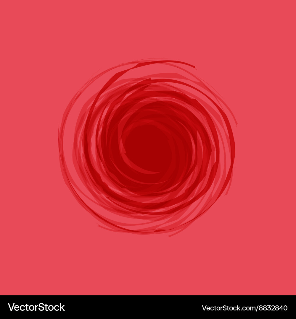 Twisted spiral abstract of red Royalty Free Vector Image