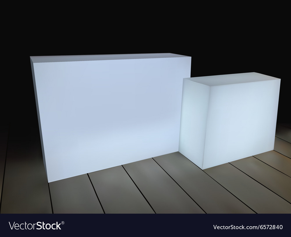 White rectangular boxes on a black background Vector Image