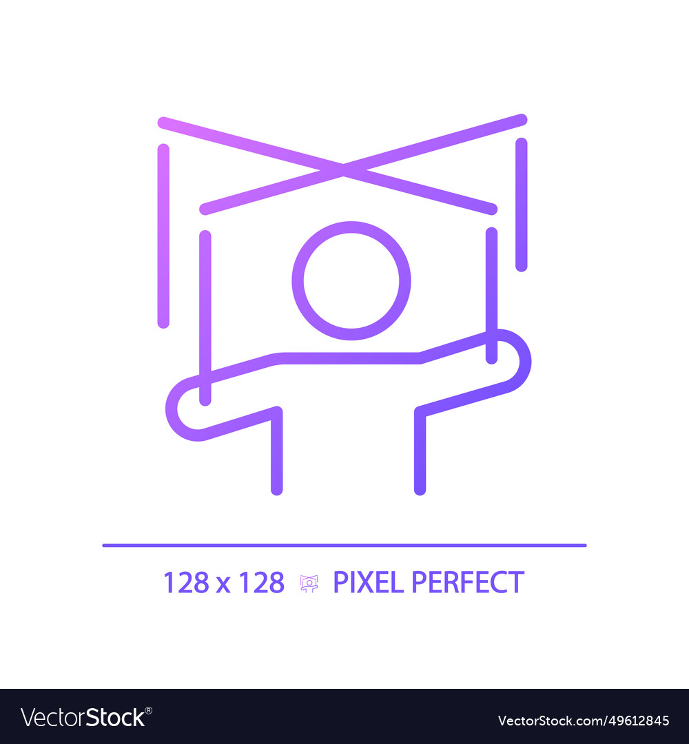 2d thin linear simple gradient manipulation icon Vector Image