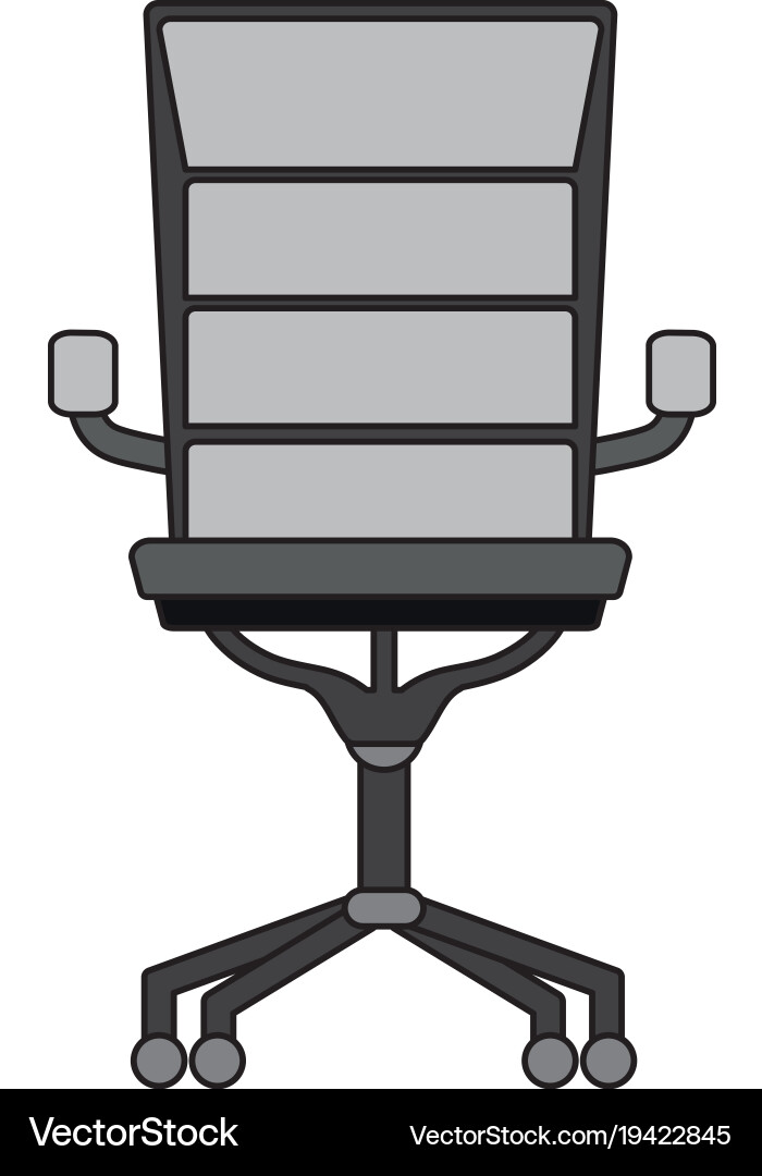 Colorful chair office style object design Vector Image