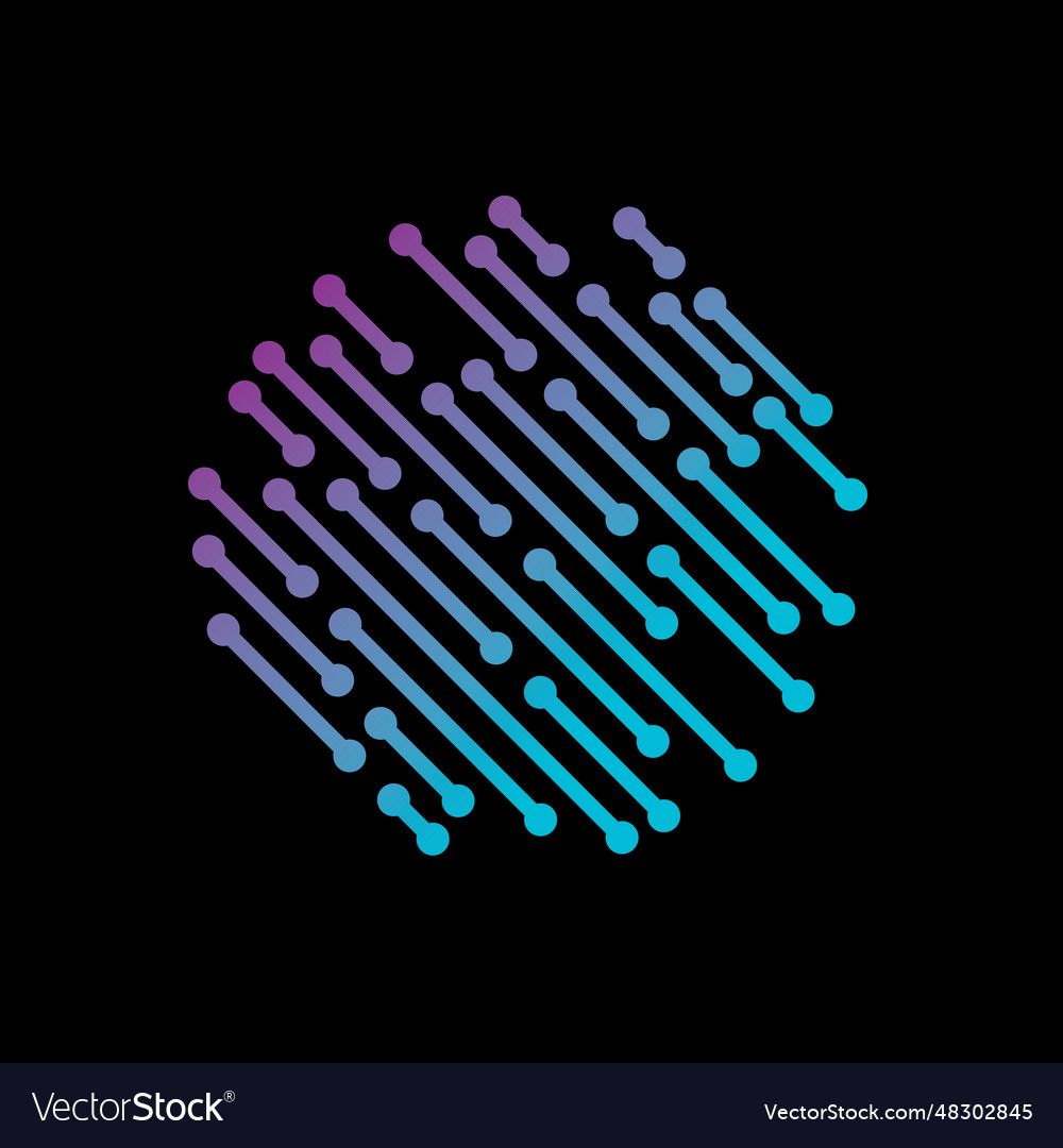 Digital technology logo Royalty Free Vector Image