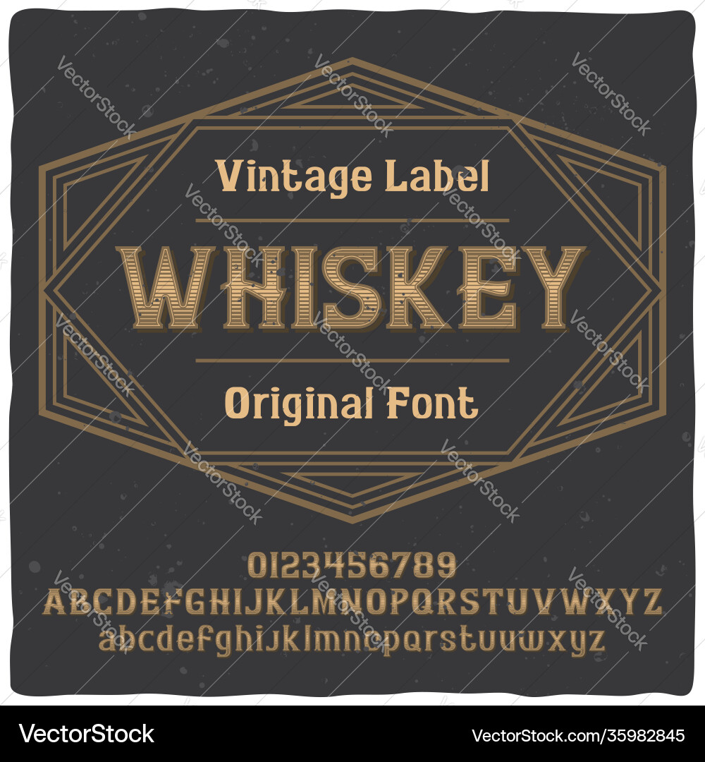 Good handcrafted font for any label design Vector Image