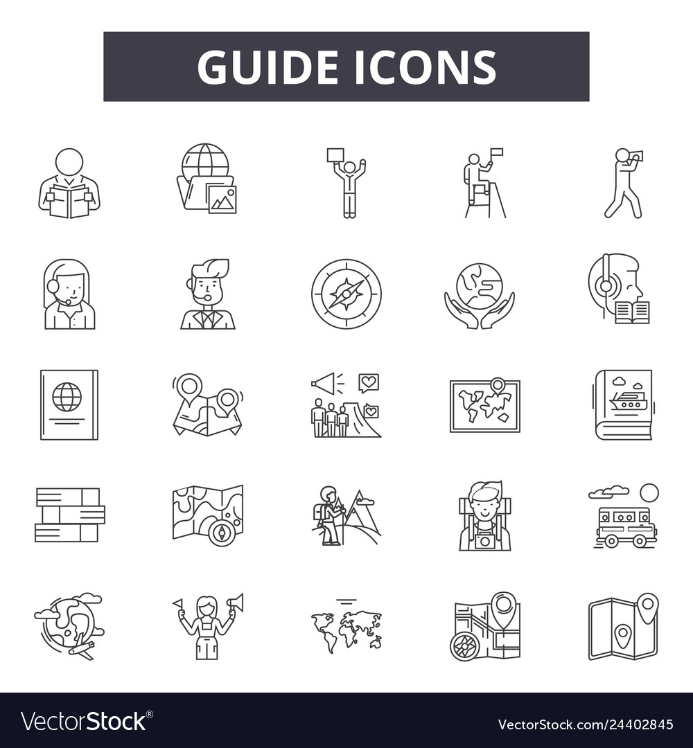 Guide line icons for web and mobile design Vector Image