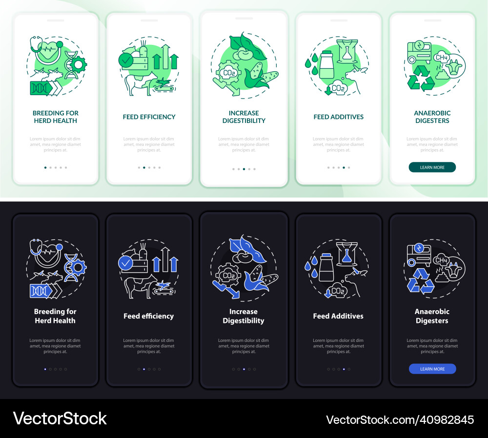 Reduce methane emissions night and day mode Vector Image