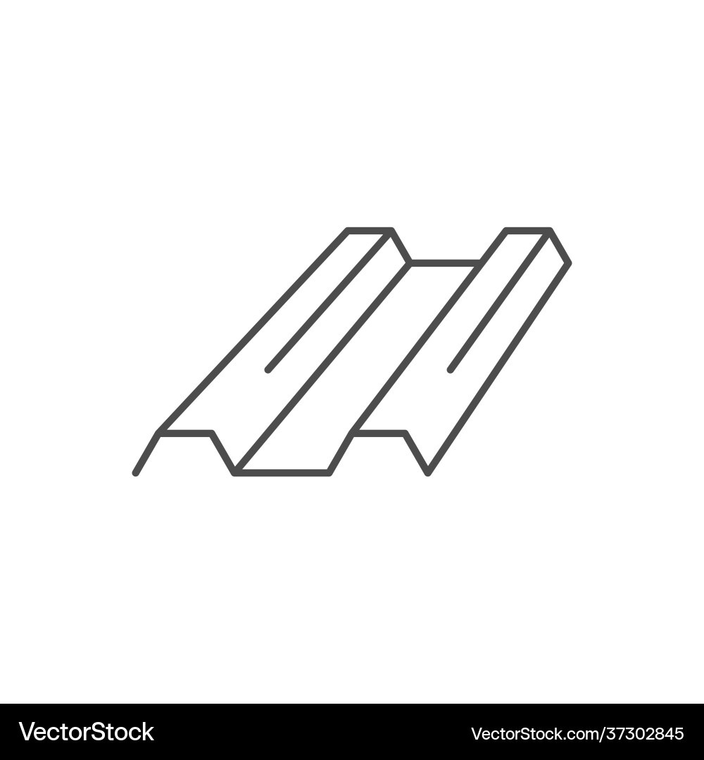 Steel profiled sheeting line icon Royalty Free Vector Image
