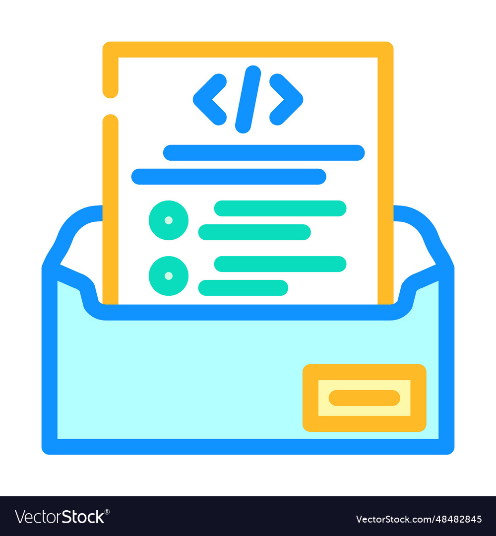 Technical writing software color icon Royalty Free Vector