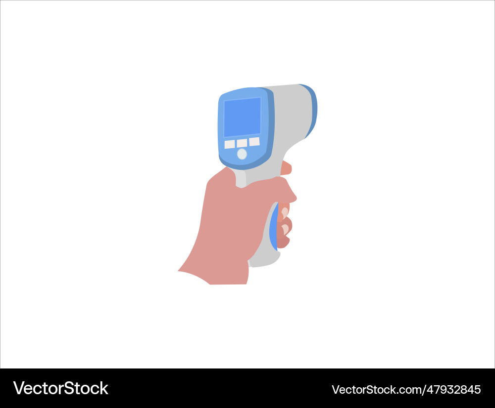 Thermometer gun isometric medical digital Vector Image
