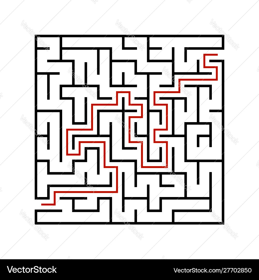 Abstract labyrinth educational game for kids Vector Image